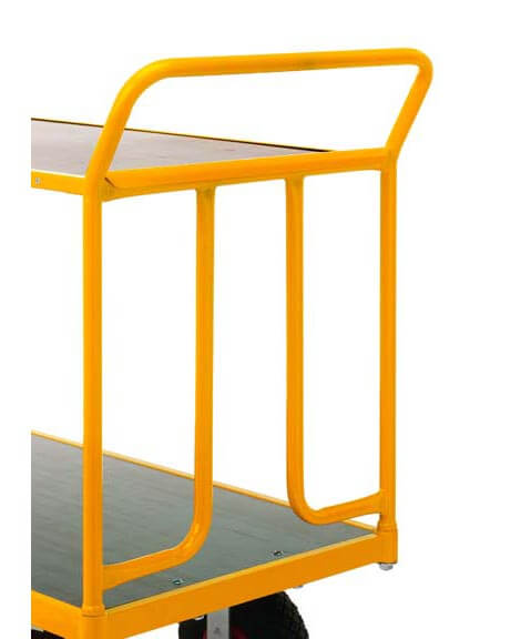 Ladvogn gul 1250 x 650 med massive gummihjul - TA TEKNIK.DK ApS